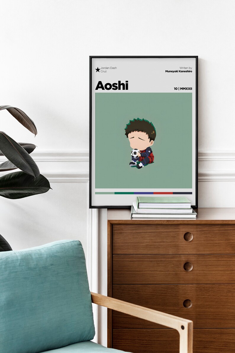 Aoshi Tokimitsu Poster, Minimalist Poster, Anime Poster, Wall Art, Wall ...