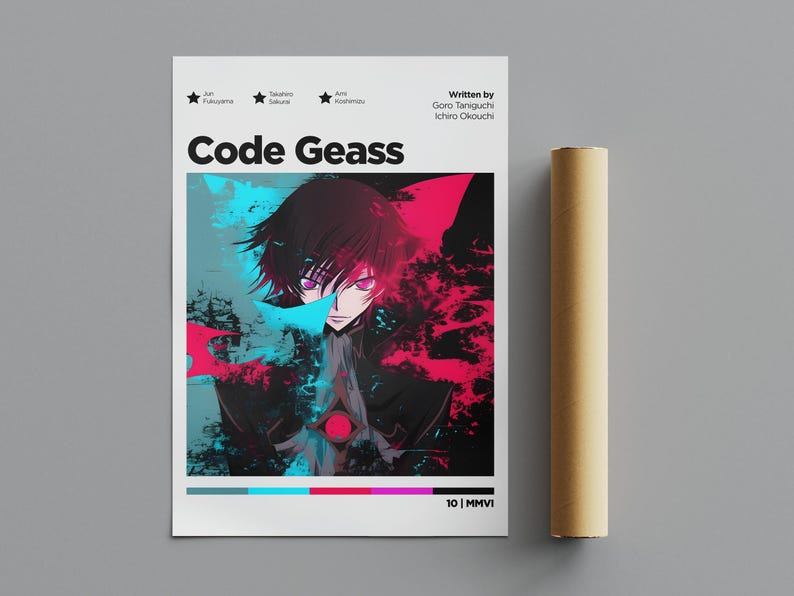 Code Geass Poster, Minimalist Poster, Anime Poster, Wall Art, Wall ...