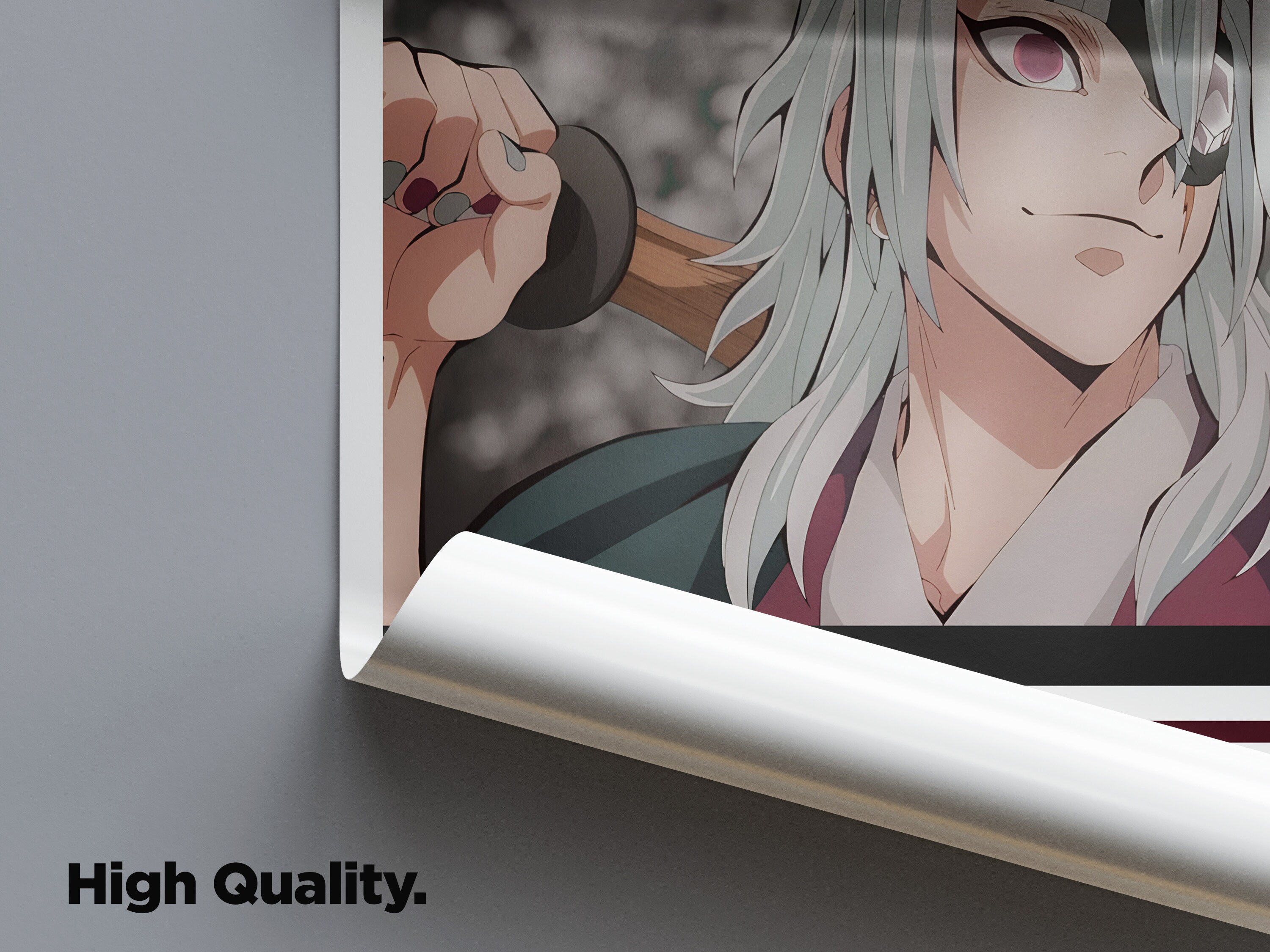 Tengen Uzui Poster, Minimalist Poster, Anime Poster, Wall Art, Wall ...