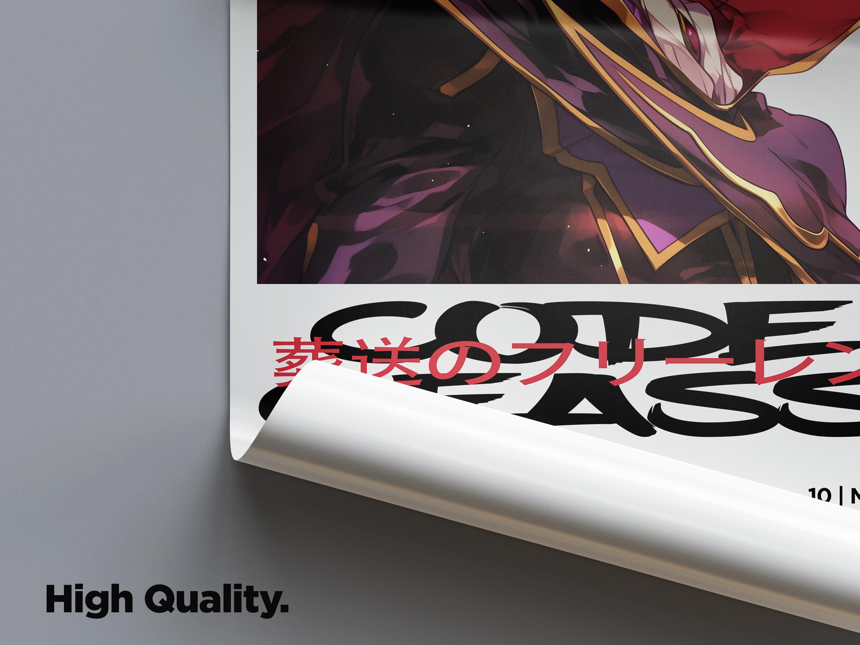Code Geass Poster, Minimalist Poster, Anime Poster, Wall Art, Wall ...