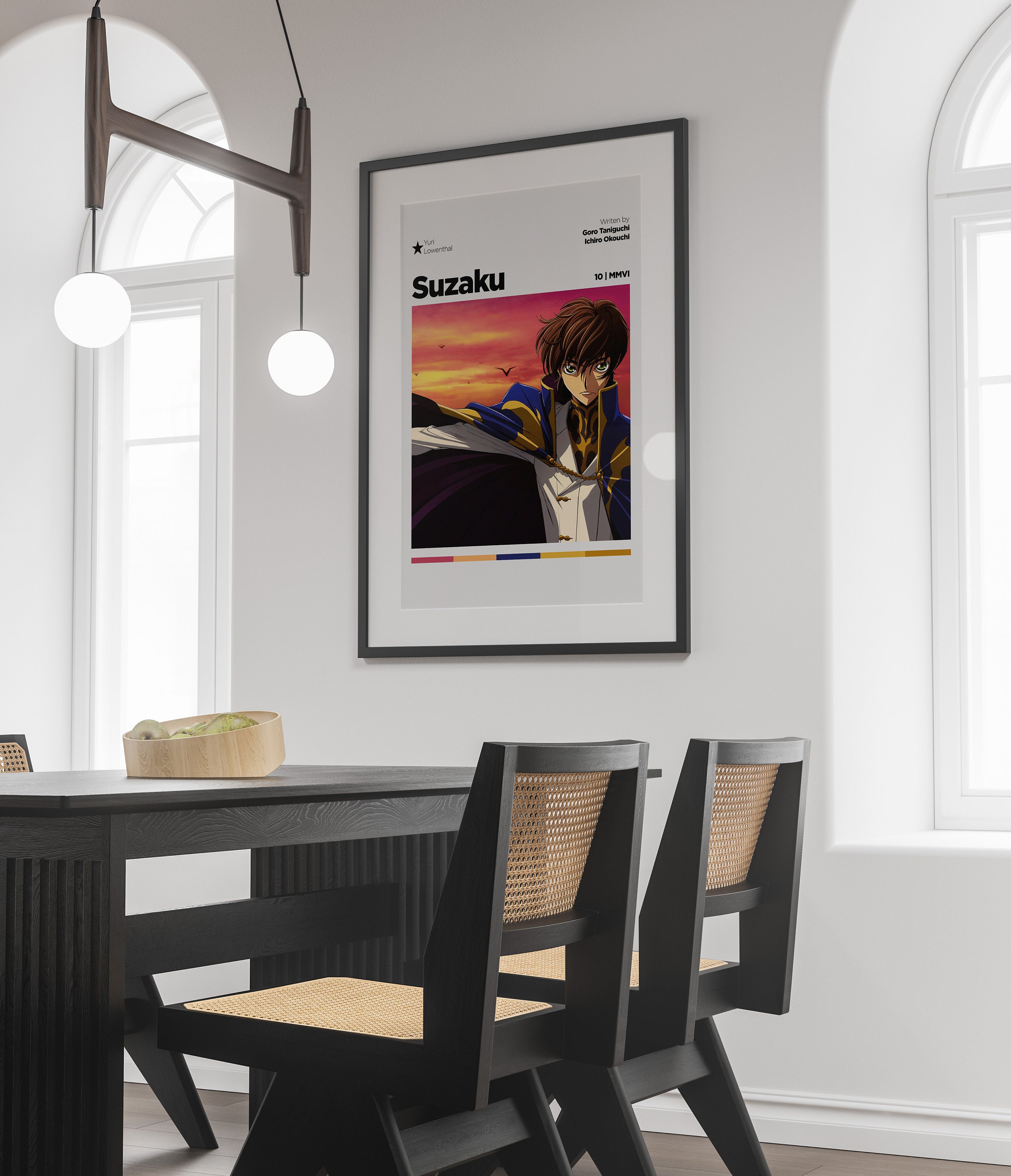 Suzaku Kururugi Poster, Minimalist Poster, Anime Poster, Wall Art, Wall ...