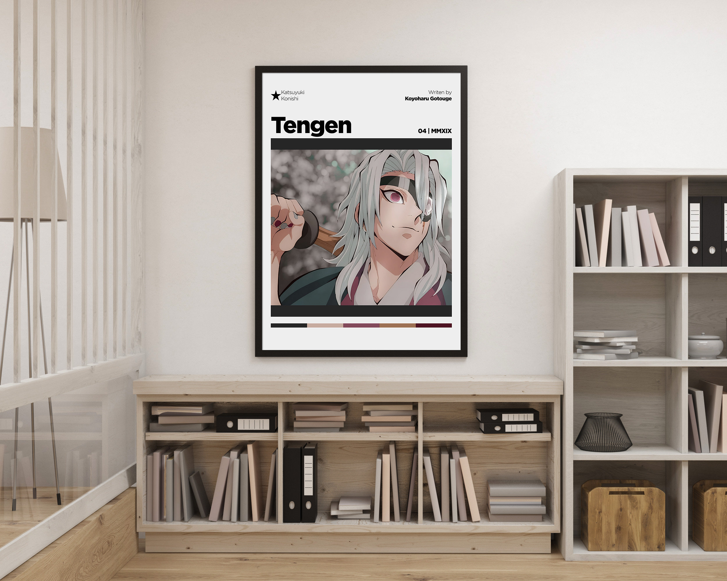 Tengen Uzui Poster, Minimalist Poster, Anime Poster, Wall Art, Wall ...
