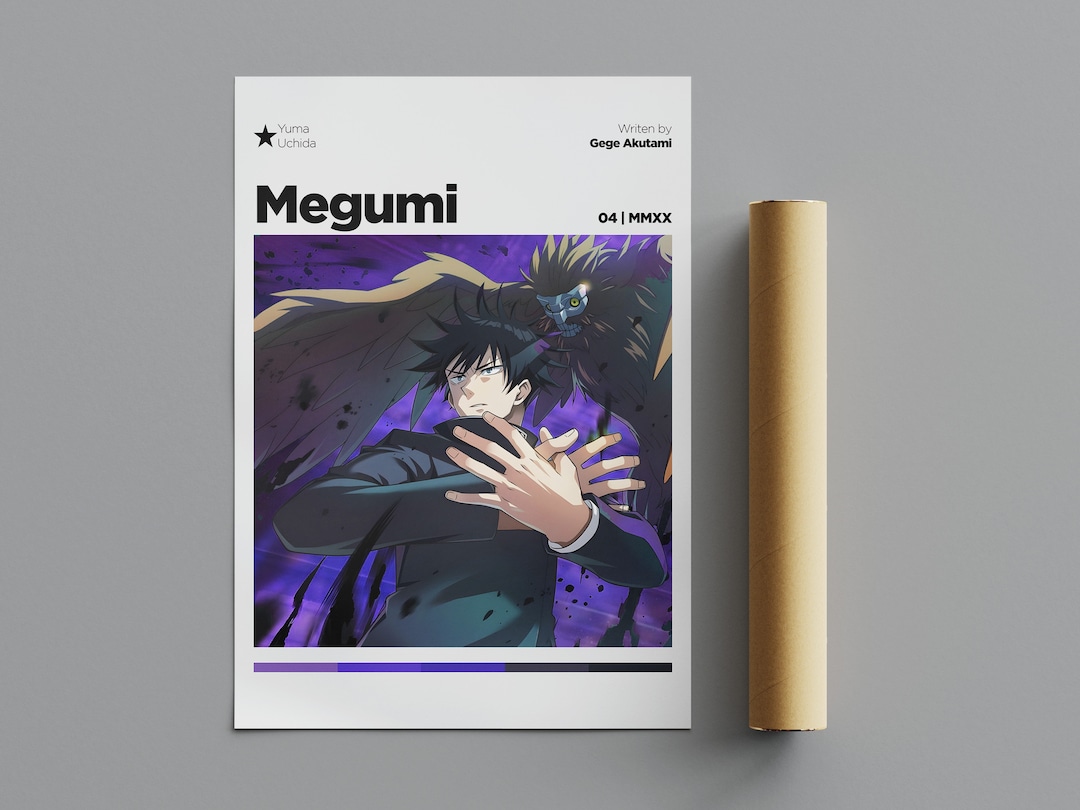 Megumi Fushiguro Poster, Minimalist Poster, Anime Poster, Wall Art ...