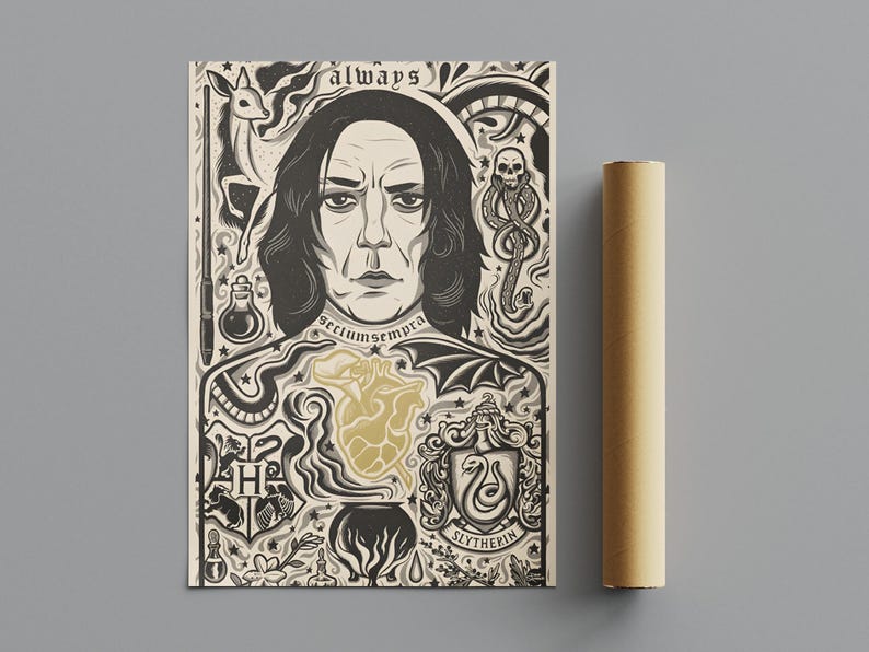 Severus Snape Poster, Minimalist Poster, Anime Poster, Wall Art, Wall ...