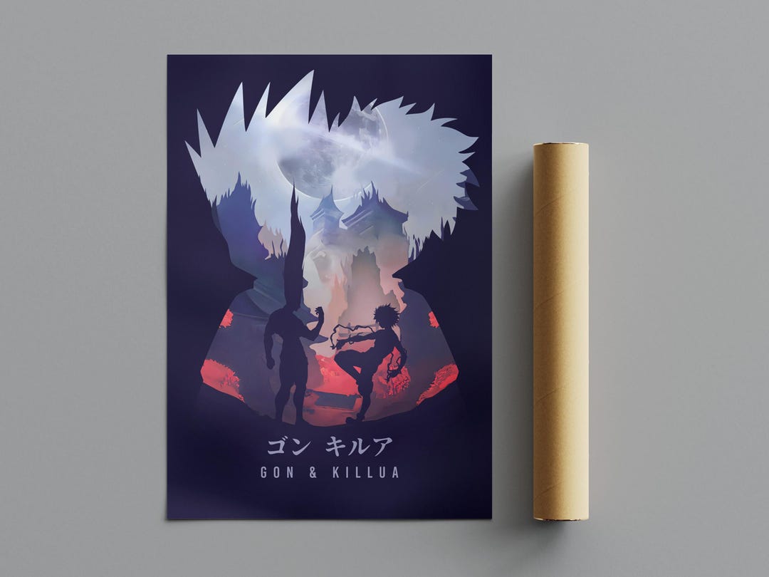 Gon and Killua Poster, Hunter X Hunter Poster, Minimalist Poster, Anime ...