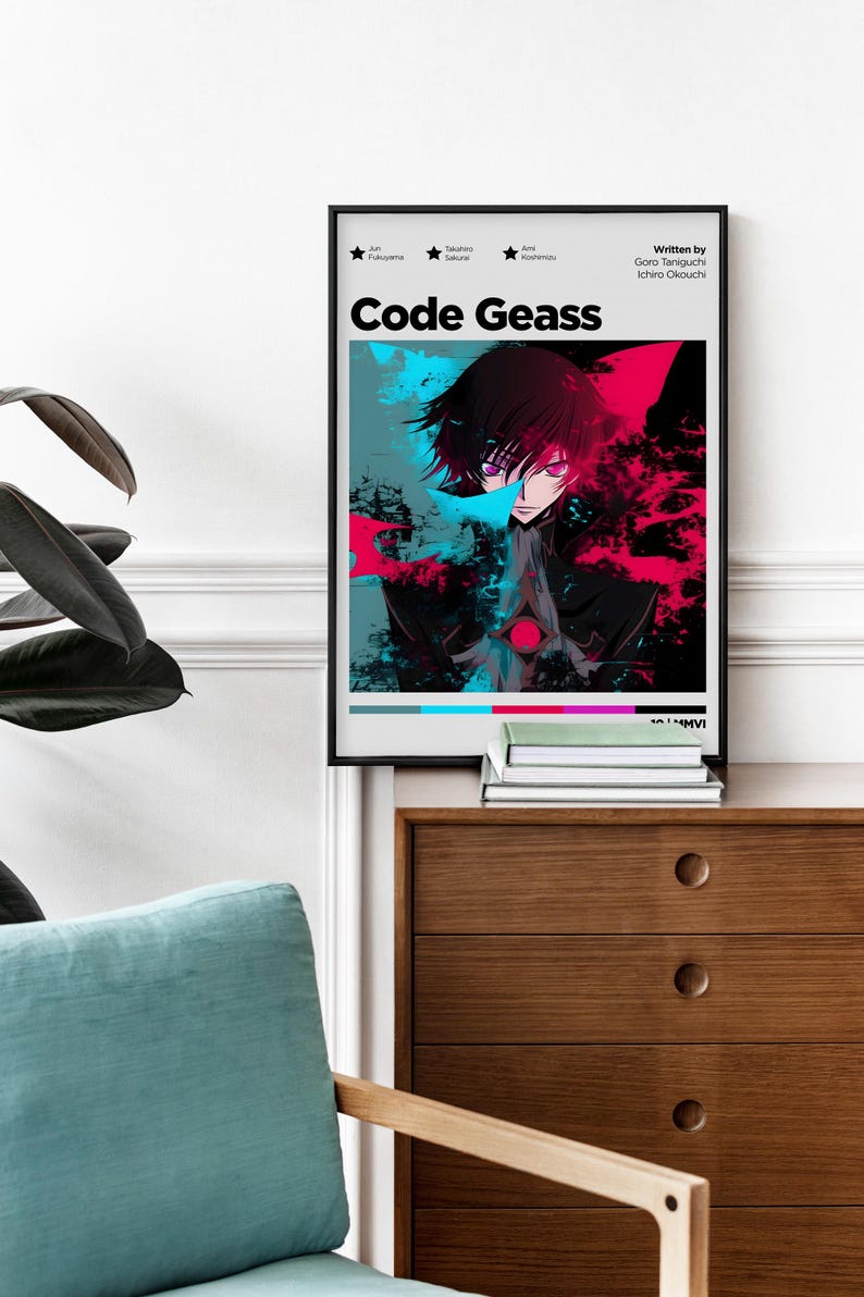Code Geass Poster, Minimalist Poster, Anime Poster, Wall Art, Wall ...