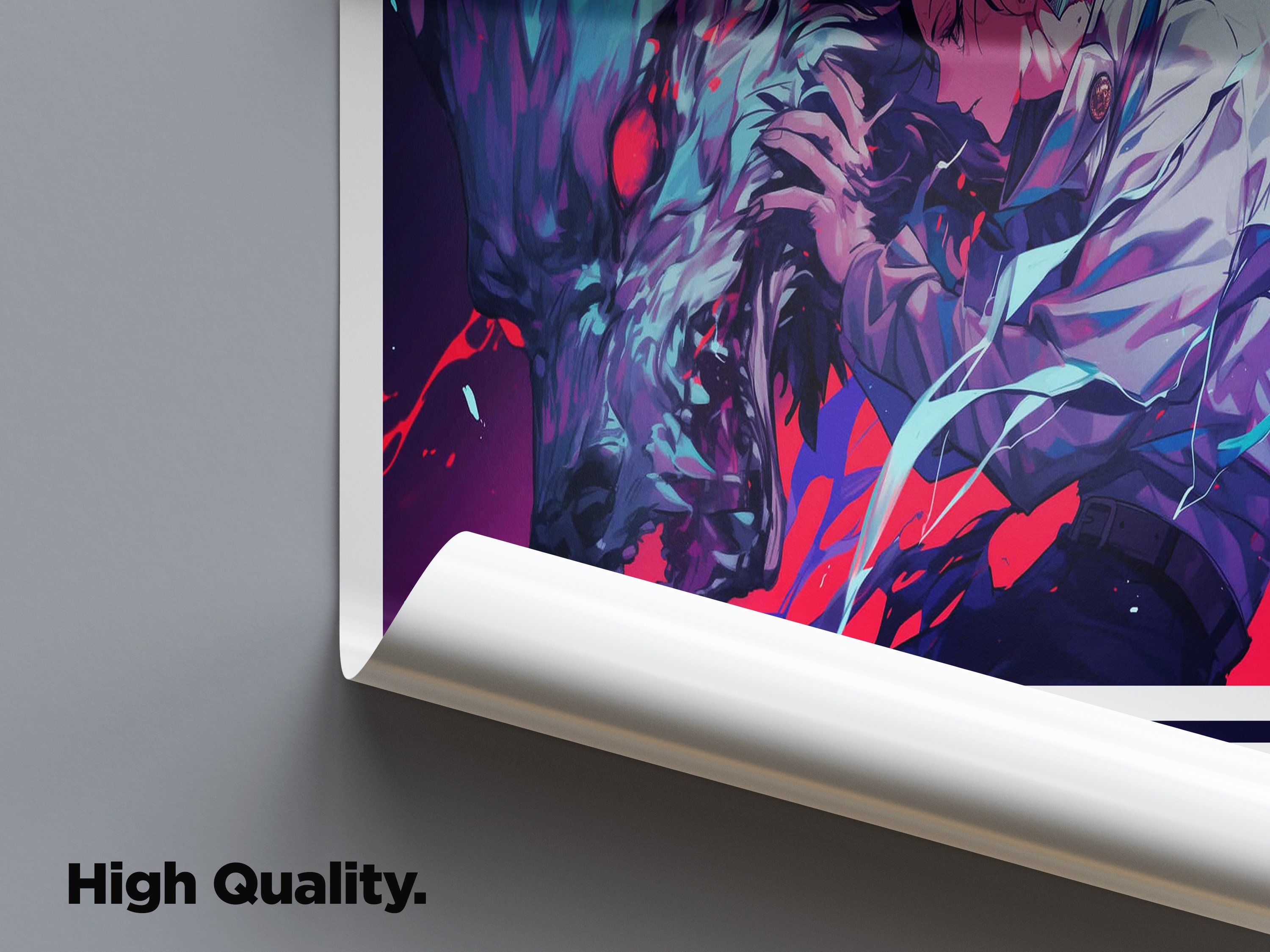 Yuta Okkotsu Poster, Minimalist Poster, Anime Poster, Wall Art, Wall ...