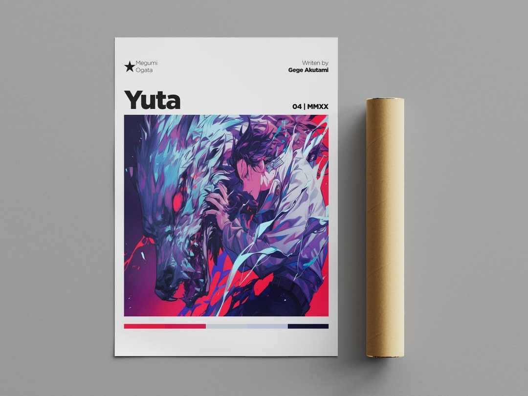 Yuta Okkotsu Poster, Minimalist Poster, Anime Poster, Wall Art, Wall ...