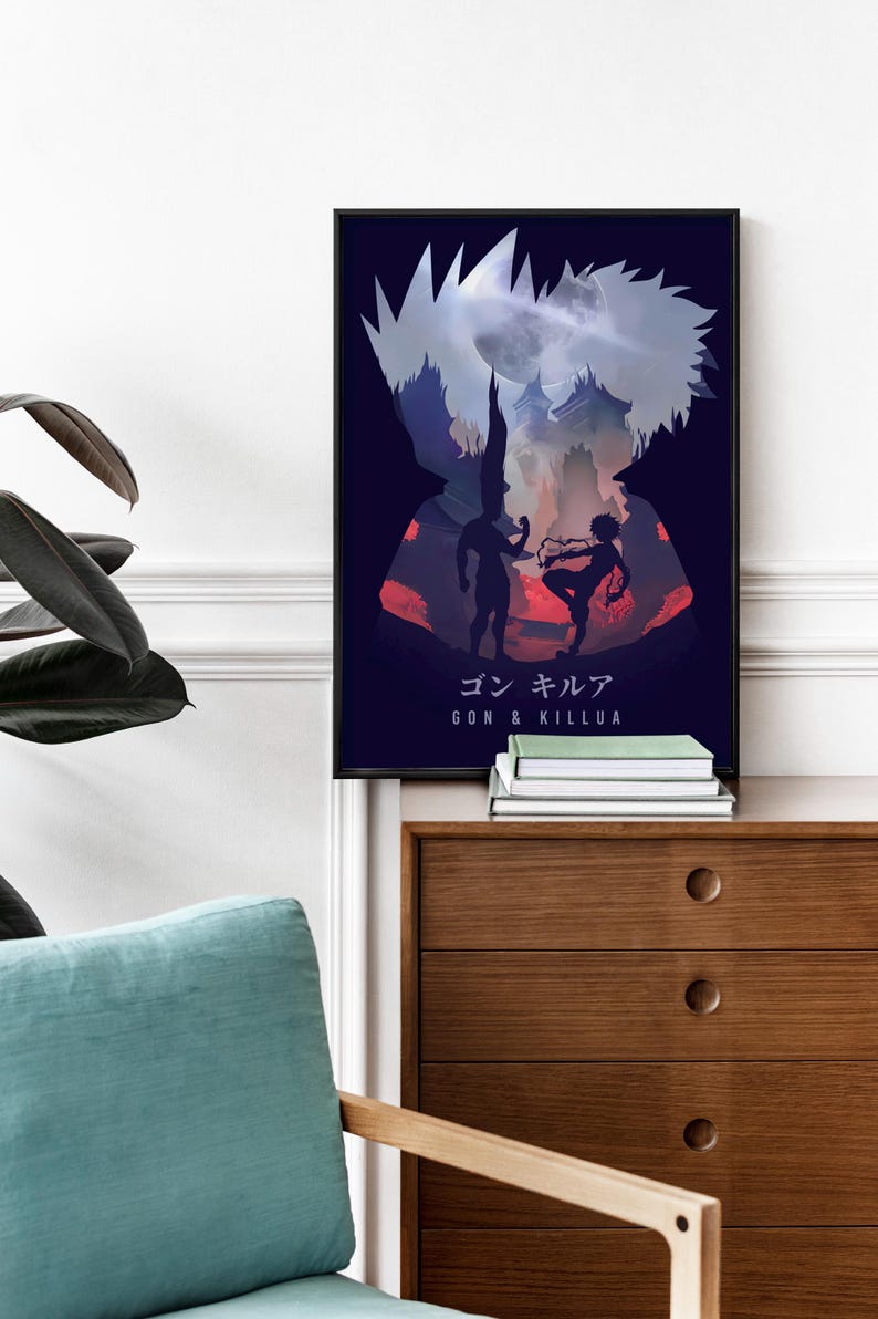 Gon and Killua Poster, Hunter X Hunter Poster, Minimalist Poster, Anime ...
