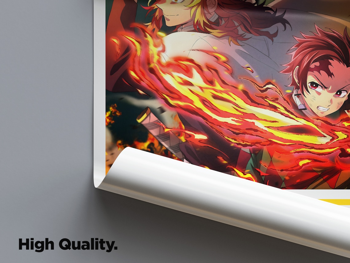 Demon Slayer Poster, Minimalist Poster, Anime Poster, Wall Art, Wall ...