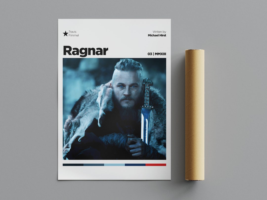 Ragnar Lothbrok Poster, Minimalist Poster, Anime Poster, Wall Art, Wall ...