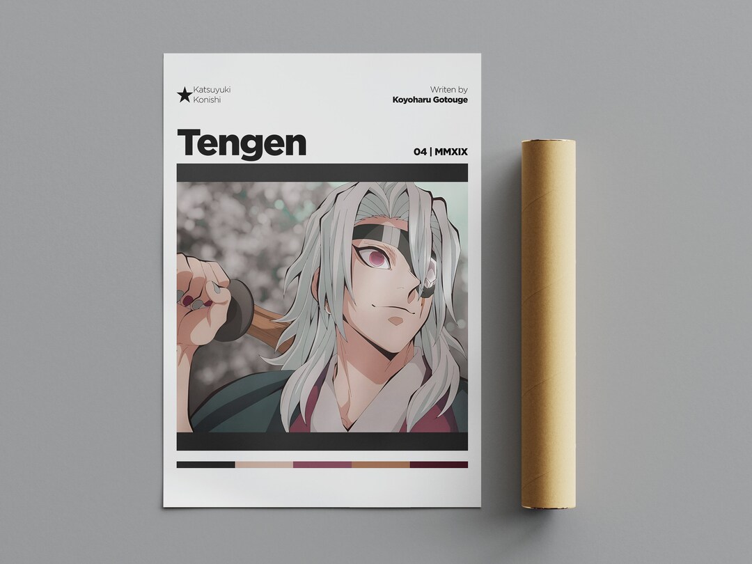 Tengen Uzui Poster, Minimalist Poster, Anime Poster, Wall Art, Wall ...