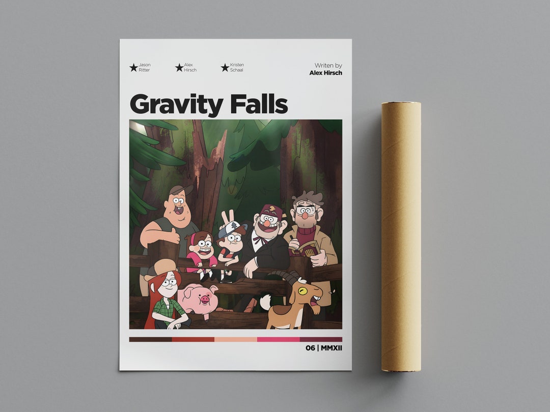 Gravity Falls Poster, Minimalist Poster, Anime Poster, Wall Art, Wall ...