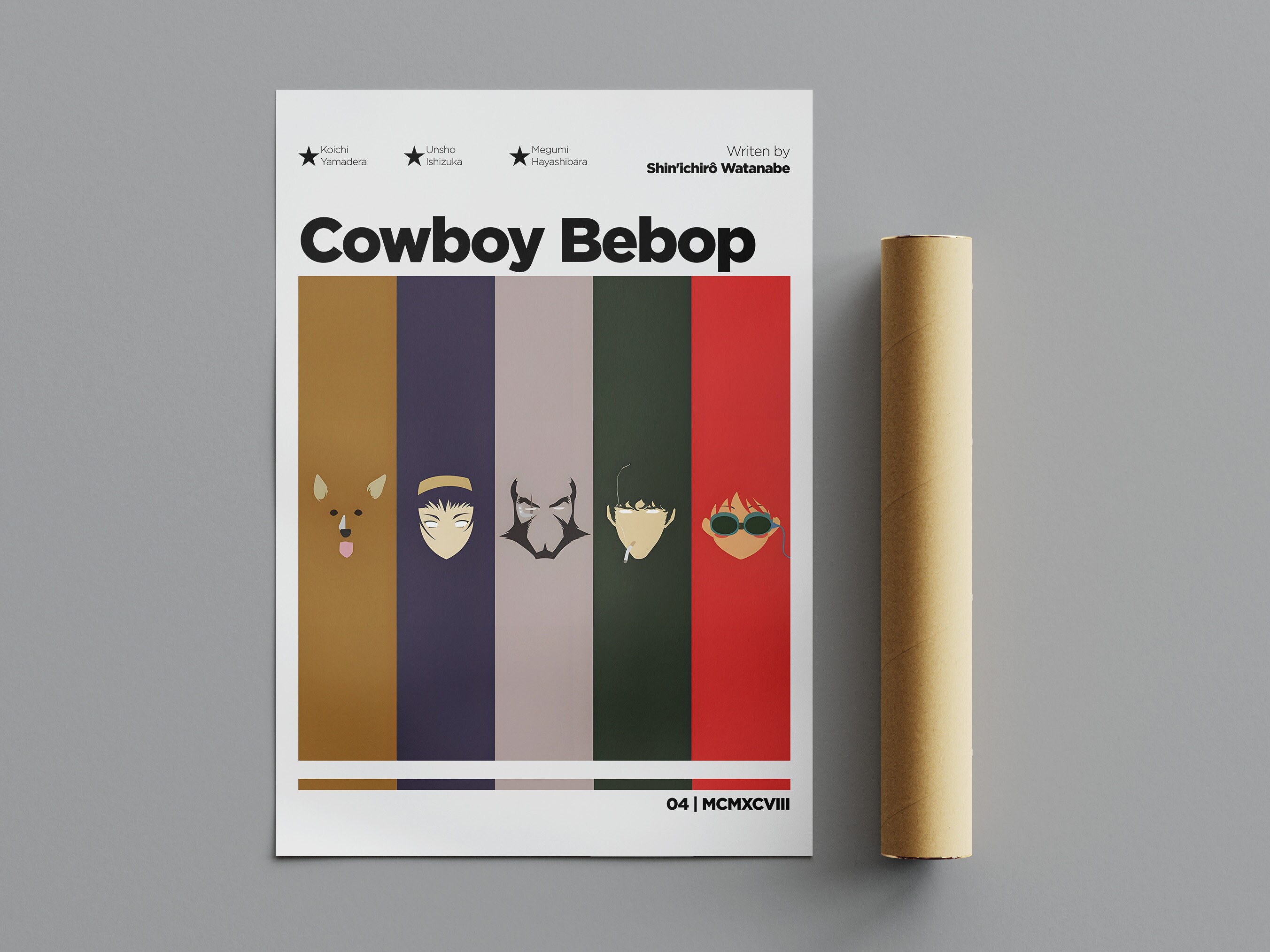 Cowboy Bebop Poster, Minimalist Poster, Anime Poster, Wall Art, Wall ...