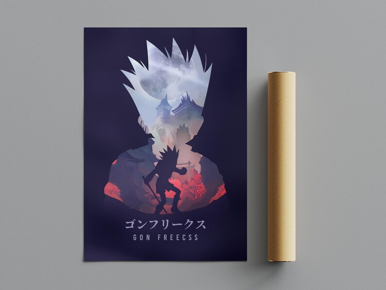Gon Freecss Poster, Hunter X Hunter Poster, Minimalist Poster, Anime ...