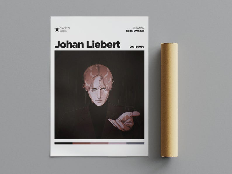 Johan Liebert Poster, Minimalist Poster, Anime Poster, Wall Art, Wall ...