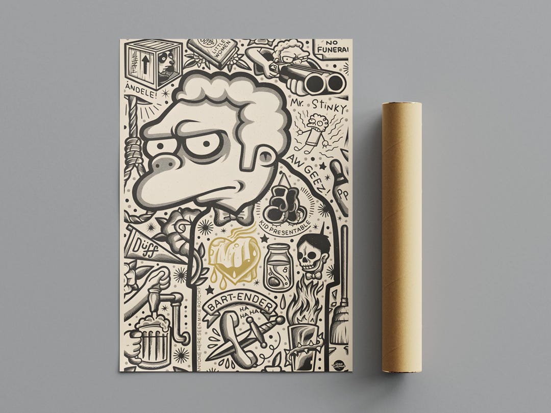 The Simpsons Poster, Minimalist Poster, Anime Poster, Wall Art, Wall ...