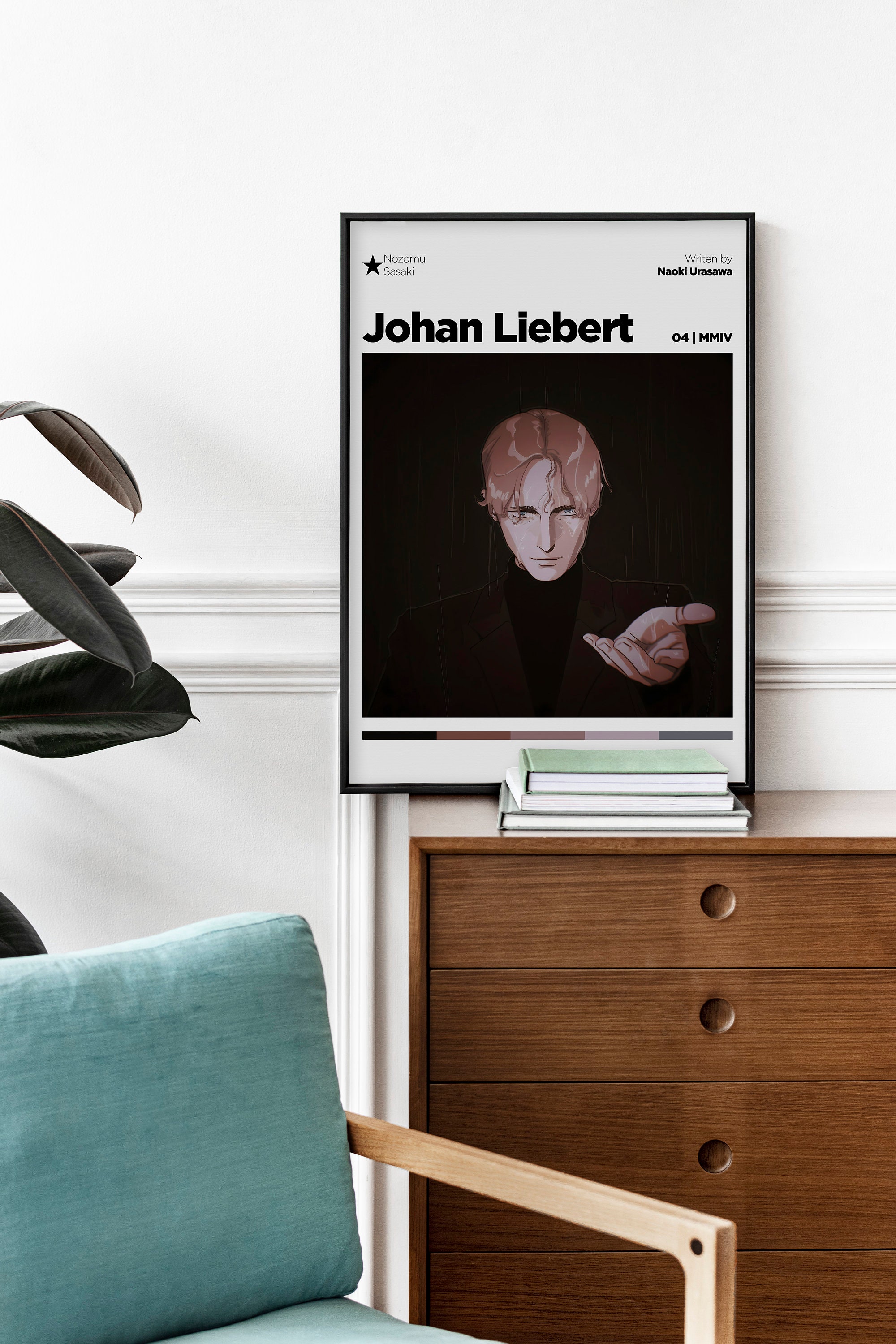 Johan Liebert Poster, Minimalist Poster, Anime Poster, Wall Art, Wall ...