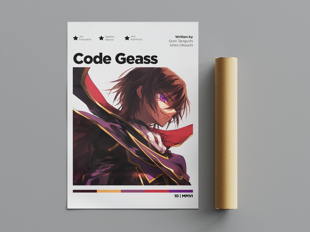 Code Geass Poster, Minimalist Poster, Anime Poster, Wall Art, Wall ...