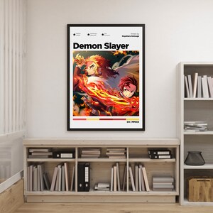 Demon Slayer Poster, Minimalist Poster, Anime Poster, Wall Art, Wall ...