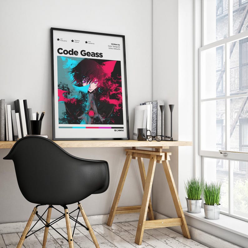 Code Geass Poster, Minimalist Poster, Anime Poster, Wall Art, Wall ...