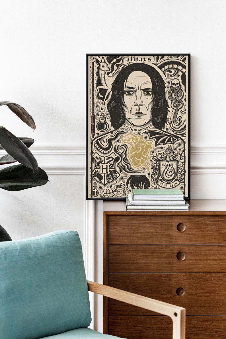 Severus Snape Poster, Minimalist Poster, Anime Poster, Wall Art, Wall ...