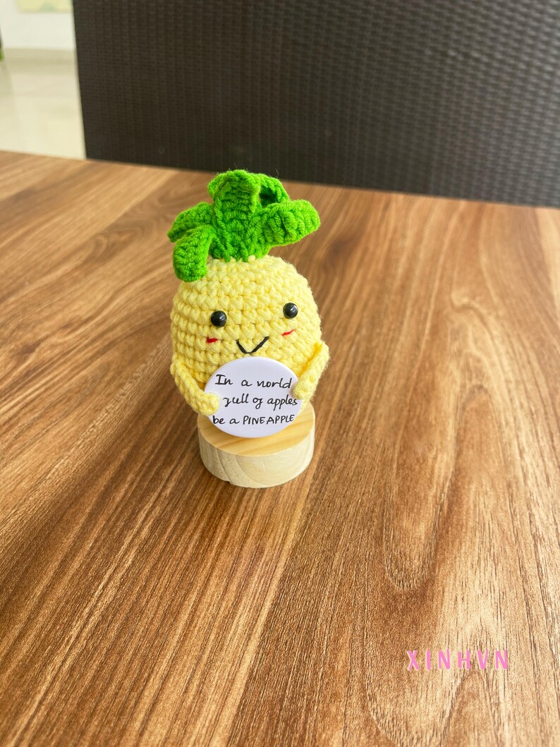 Cute Emotional Support Pineapple, Crochet Pineapple, Fine-apple ...