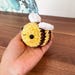 Cute Crochet Bee Plusie, Pocket Bee, Bumble Bee, Emotional Support Bee ...
