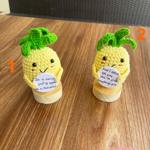 Cute Emotional Support Pineapple, Crochet Pineapple, Fine-apple ...
