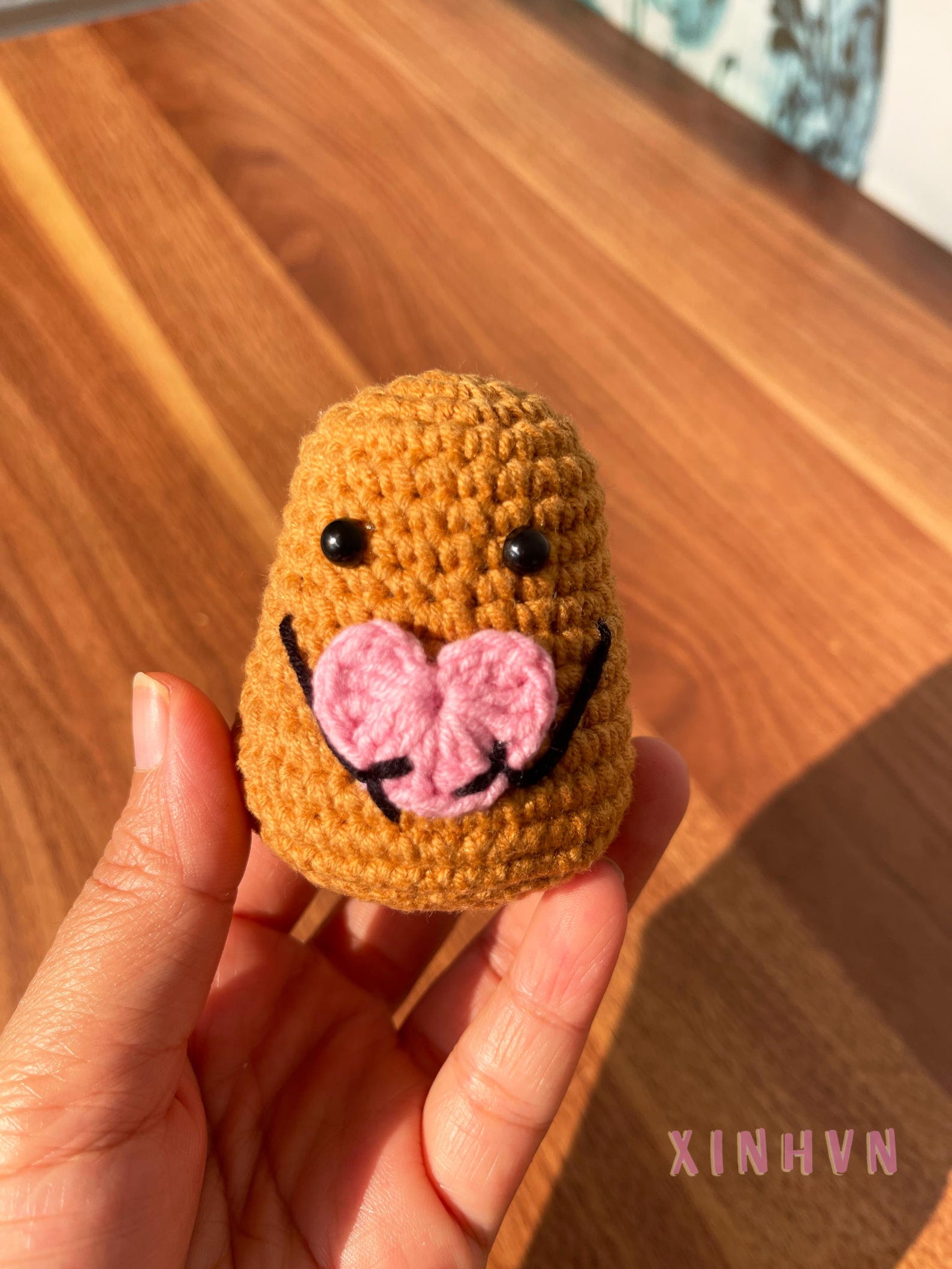 Crochet Potato With Heart, Crochet Potato Gift, Encouraging Support ...