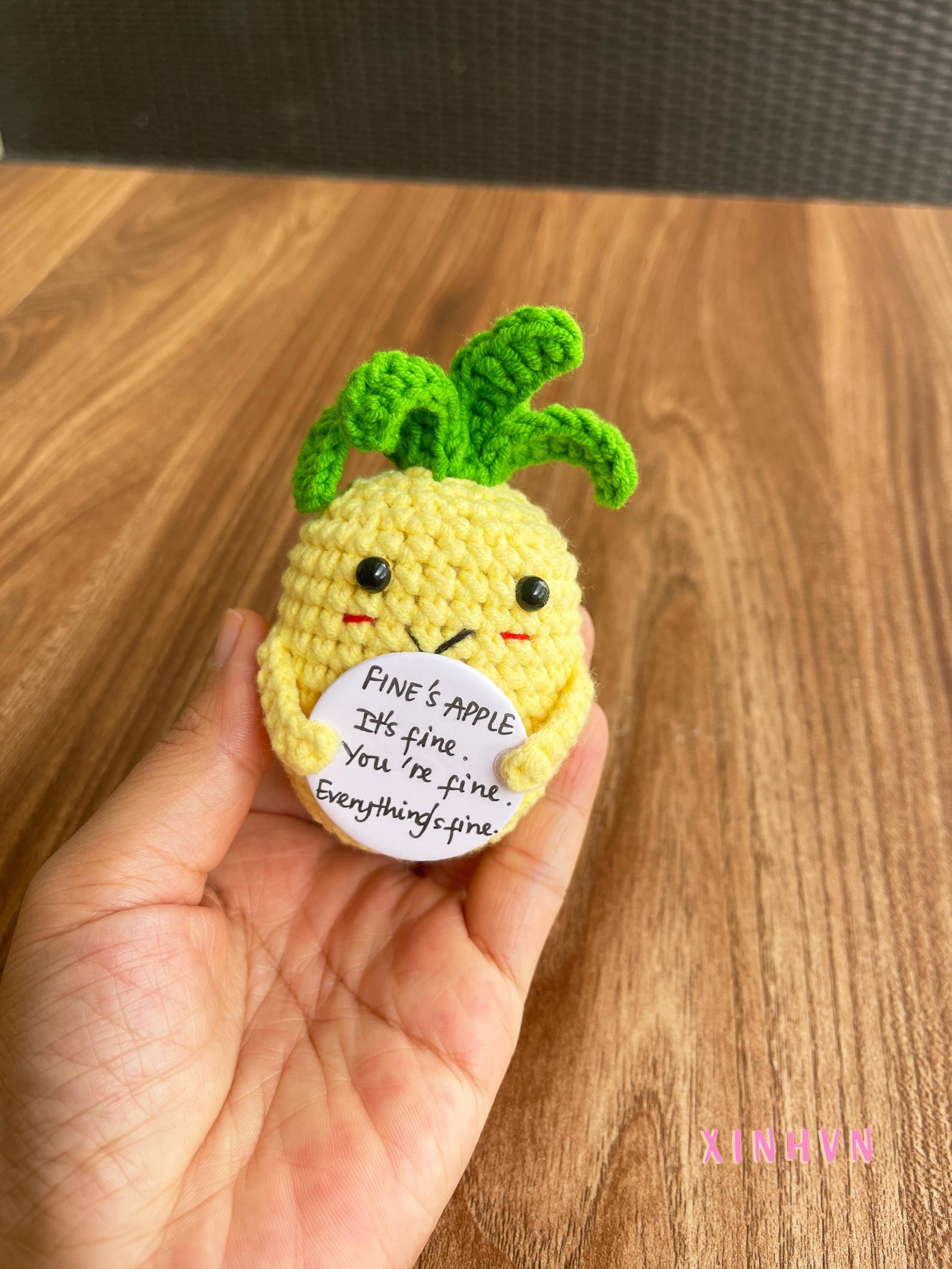 Cute Emotional Support Pineapple, Crochet Pineapple, Fine-apple ...