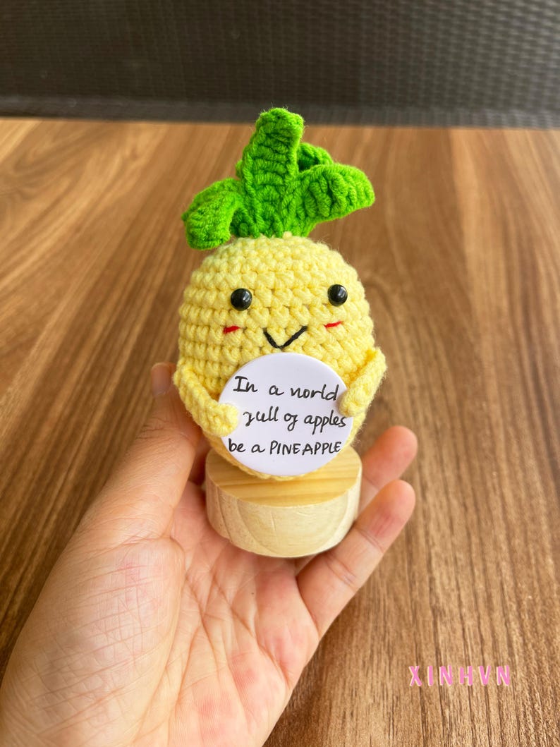 Cute Emotional Support Pineapple, Crochet Pineapple, Fine-apple ...