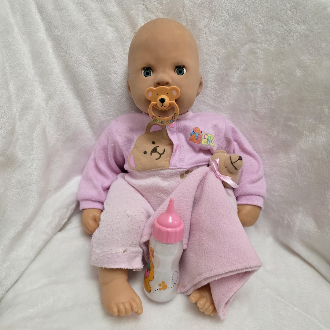 Vintage Zapf Creation Baby Chou Chou Doll With Teddy Bear Lovey ...