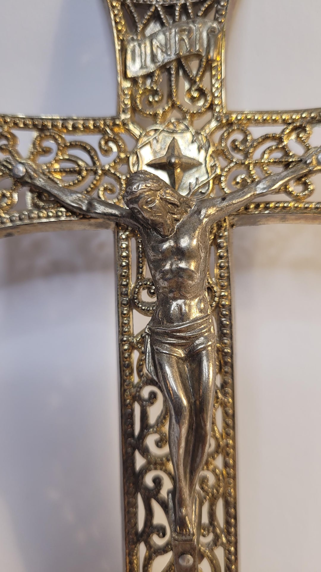 Religious Antique French Christian Copper Crucifix Pendant Cross ...