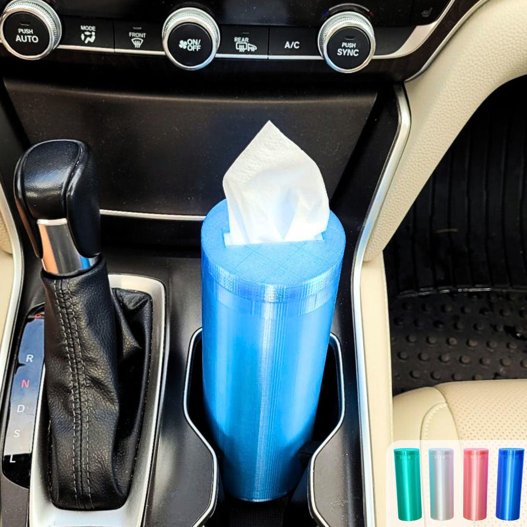Car Tissue Holder – Travel Tissues for Car Cup Holder, Road Trip ...