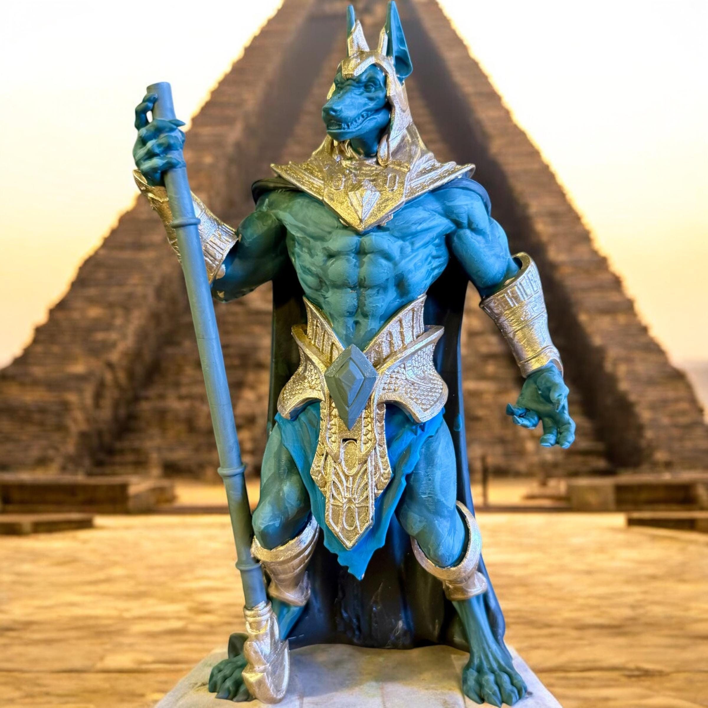 Anubis Resin Print Anubis Miniature Hand Painted 3D Model, Action ...