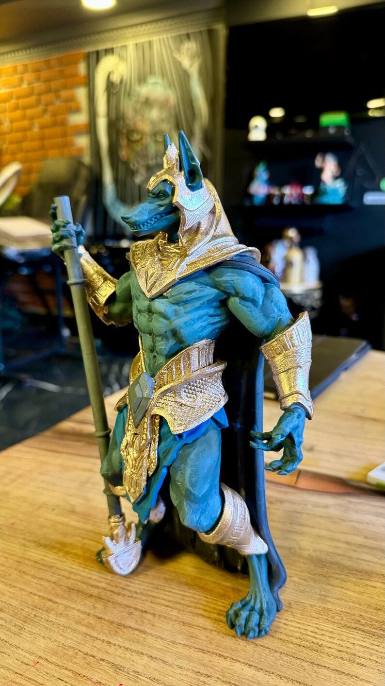 Anubis Resin Print Anubis Miniature Hand Painted 3D Model, Action ...