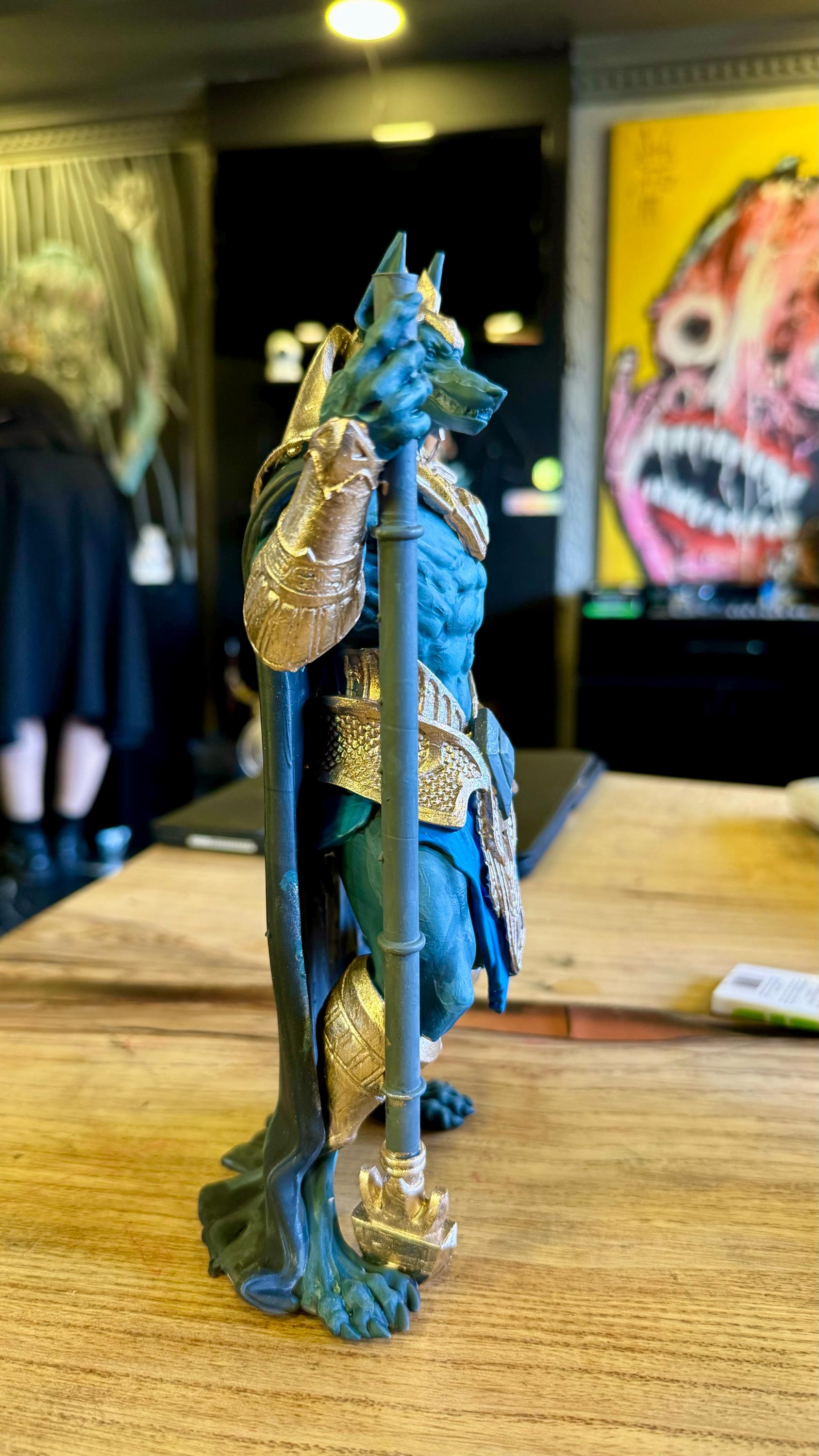 Anubis Resin Print Anubis Miniature Hand Painted 3D Model, Action ...