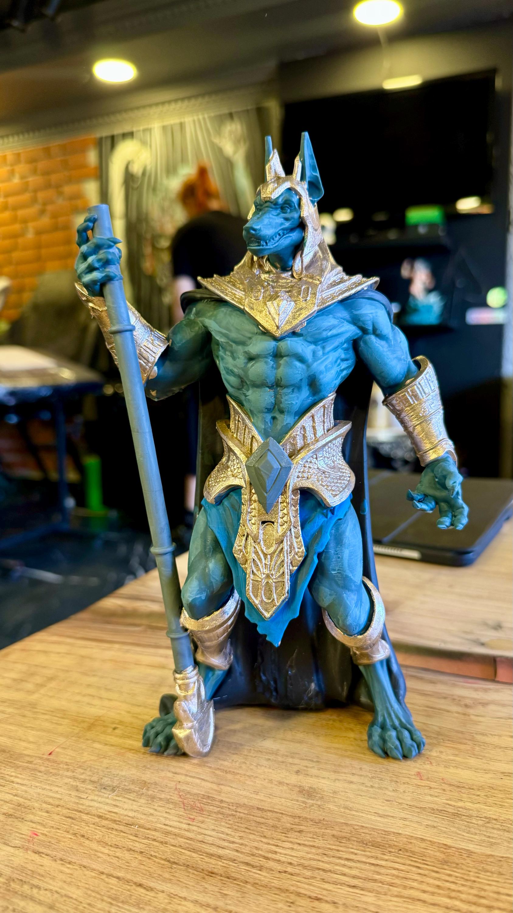 Anubis Resin Print Anubis Miniature Hand Painted 3D Model, Action ...