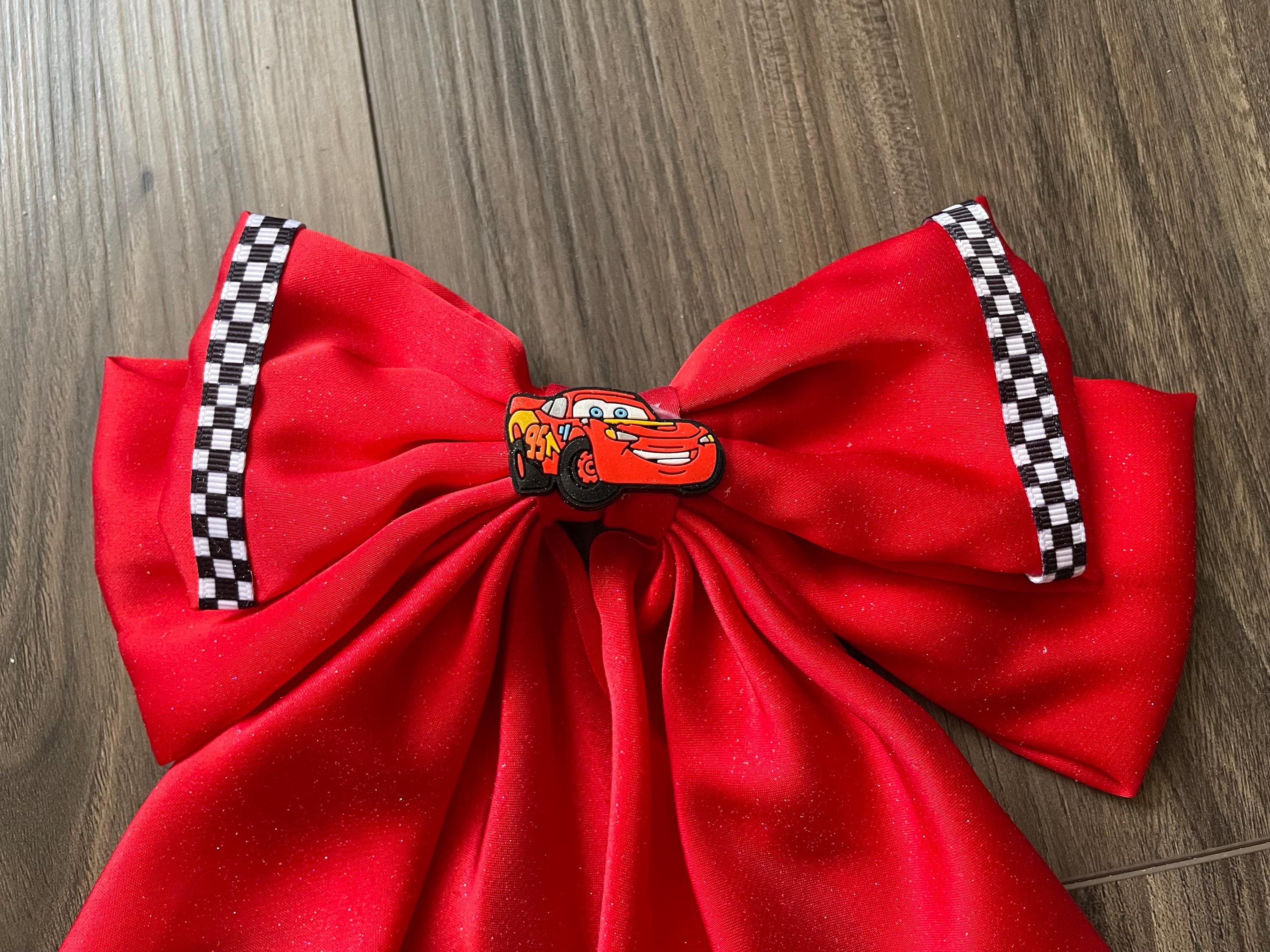 Disney Lightning Mcqueen Hair Bow, Long Hair Bow, Character Hair Bow ...