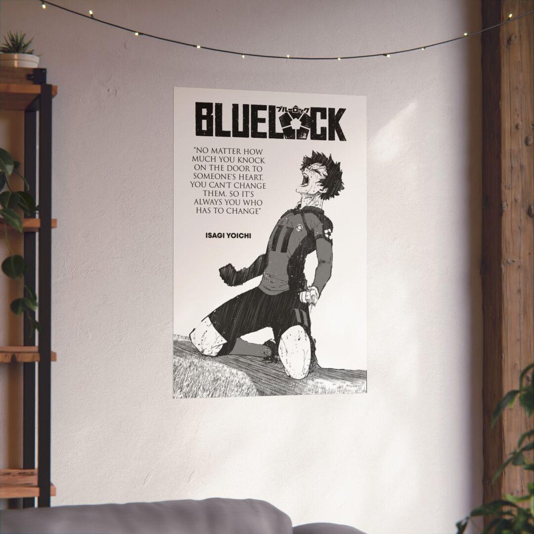 Blue Lock, Isagi Yoichi Poster, Anime Wall Art, Manga Poster, Blue Lock ...