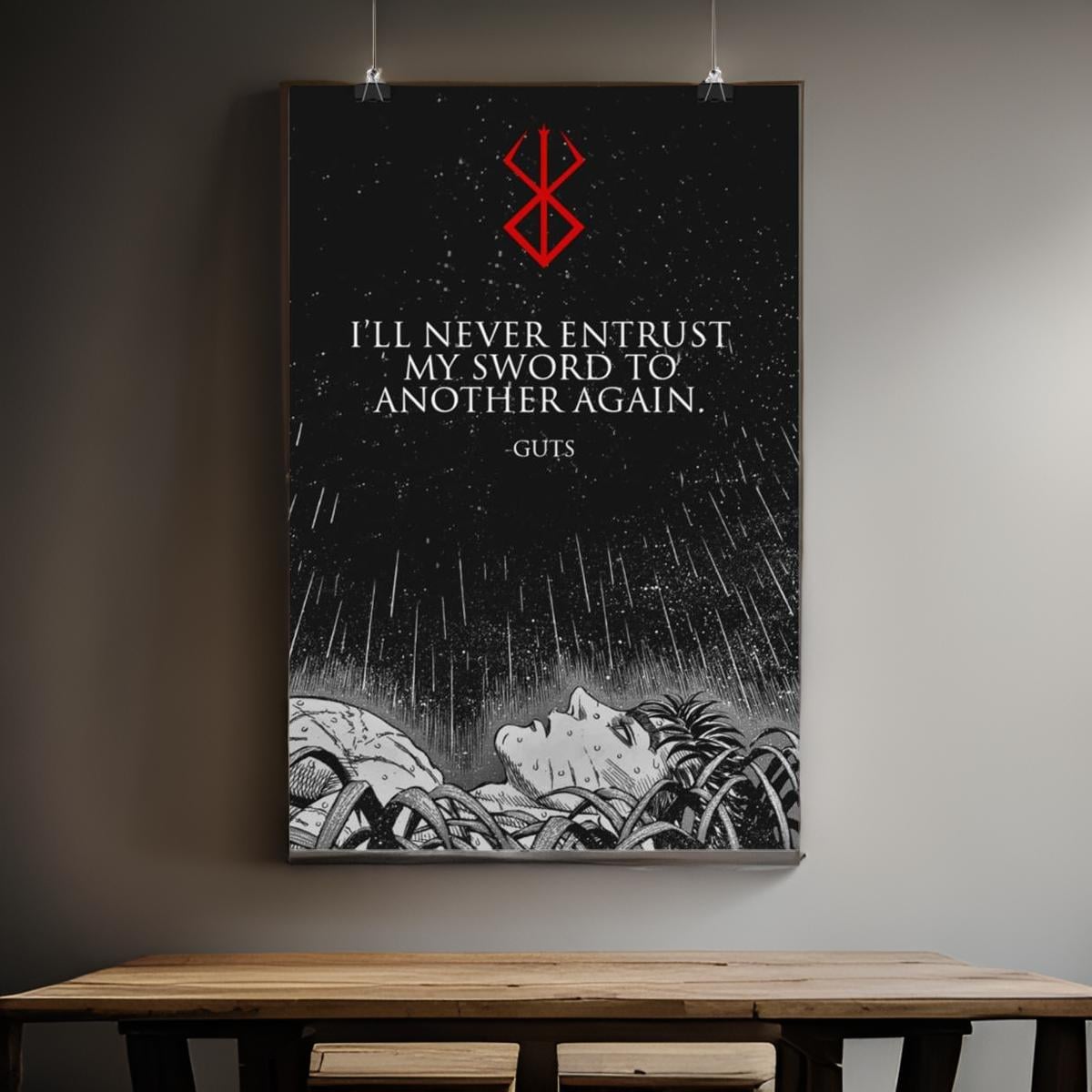 Berserk Poster, Guts Poster, Manga Poster, Berserk Art, Guts Berserk ...