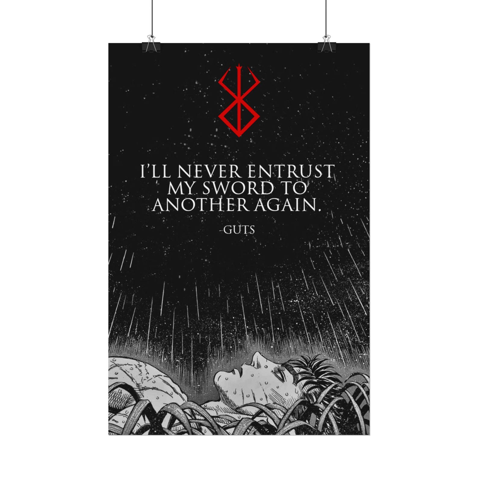 Berserk Poster, Guts Poster, Manga Poster, Berserk Art, Guts Berserk ...