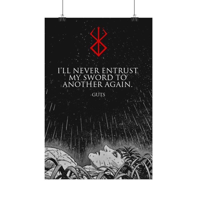 Berserk Poster, Guts Poster, Manga Poster, Berserk Art, Guts Berserk ...