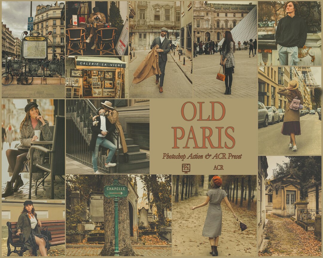 10 Old Paris Photoshop Actions and ACR Presets, Lifestyle Blogger Ps ...
