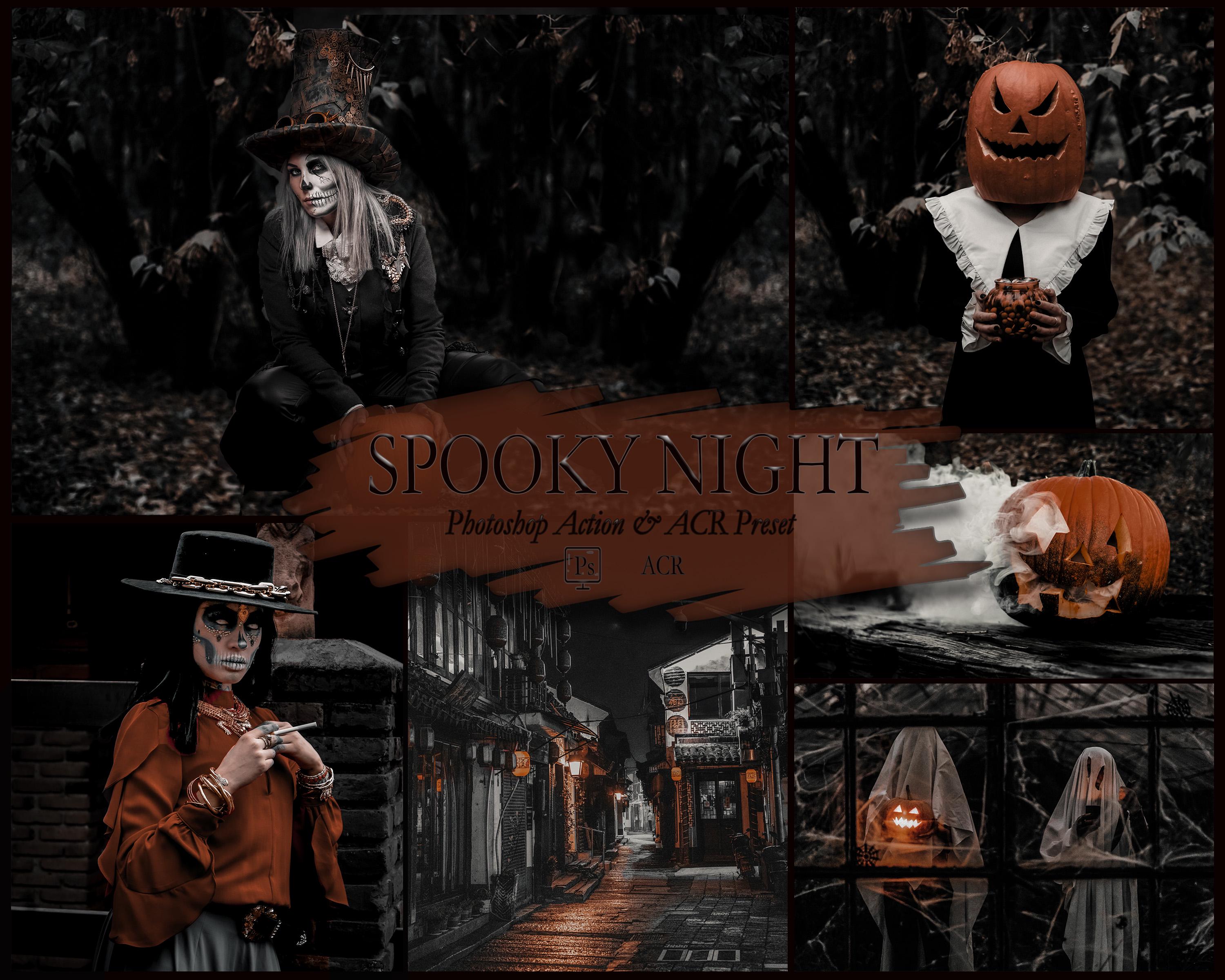 Spooky Night Photoshop Actions: Halloween Moody Filter (ACR Presets) - Etsy