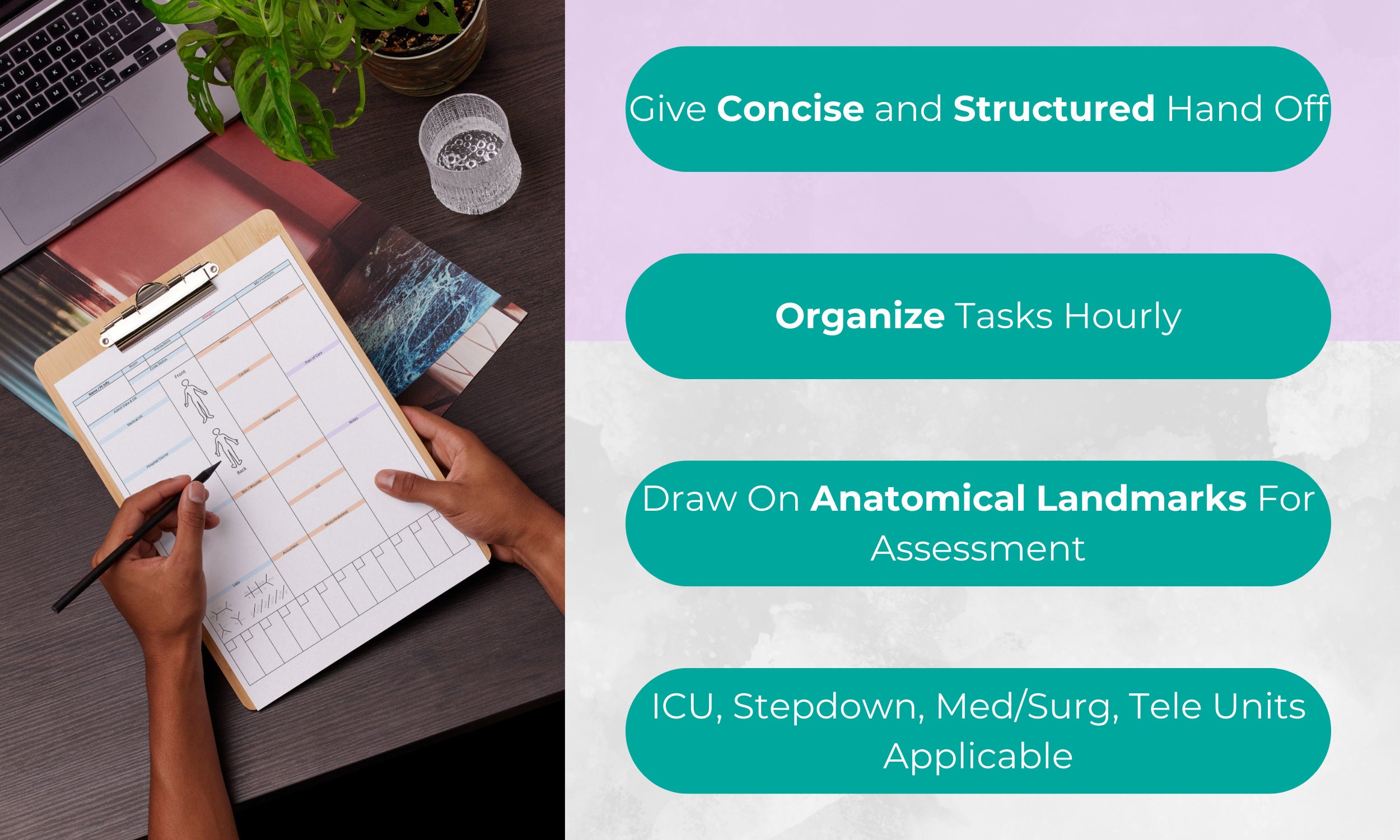 Nurse Report Sheet ICU Nurse Brain Sheet Critical Care RN Sbar Med Surg ...