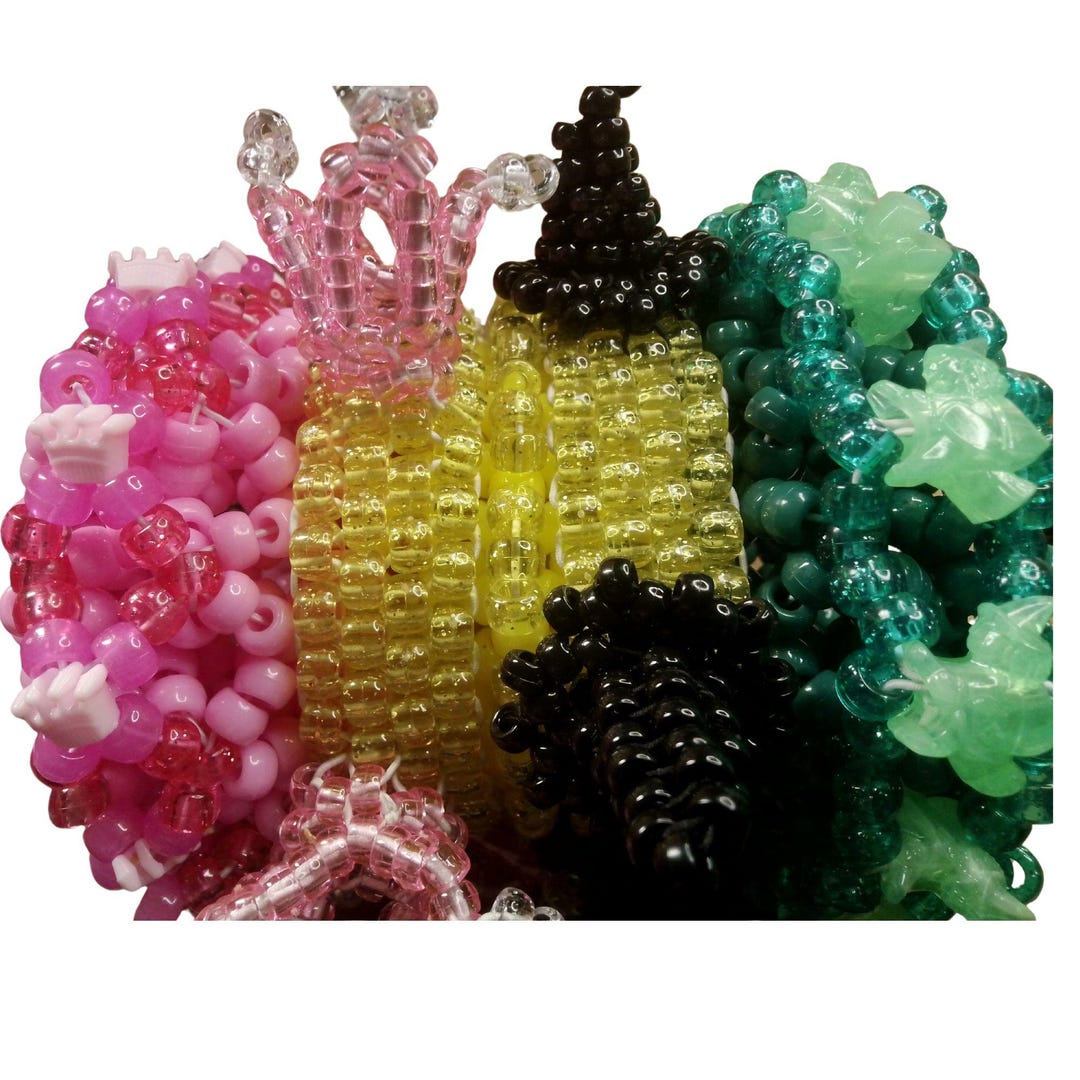 Wicked Theme Kandi Rotator Cuff Glow Green Witches Pink Crowns Yellow ...