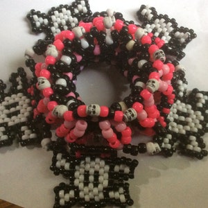 Epic Kandi UFO Cuff Kandi Bracelet With 5 Skulls and Bones - Etsy Canada