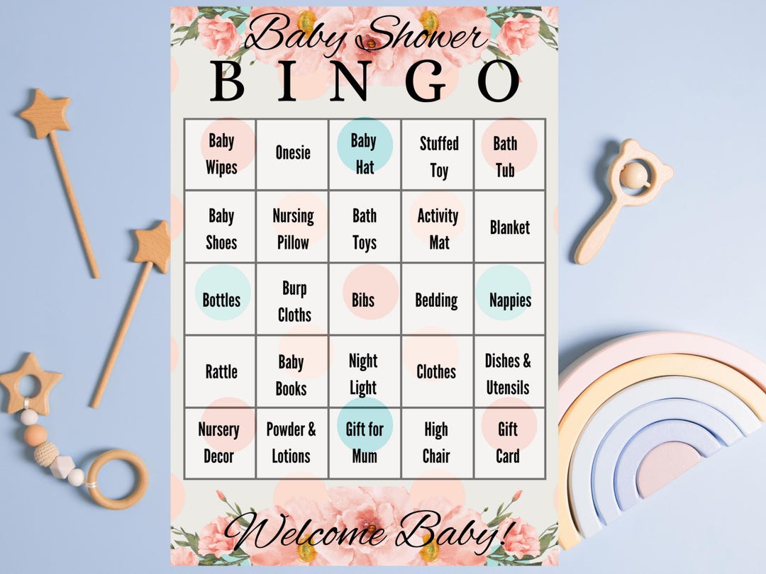 Baby Shower Games Printable 5pc Bundle Baby Bingo, Word Scramble ...